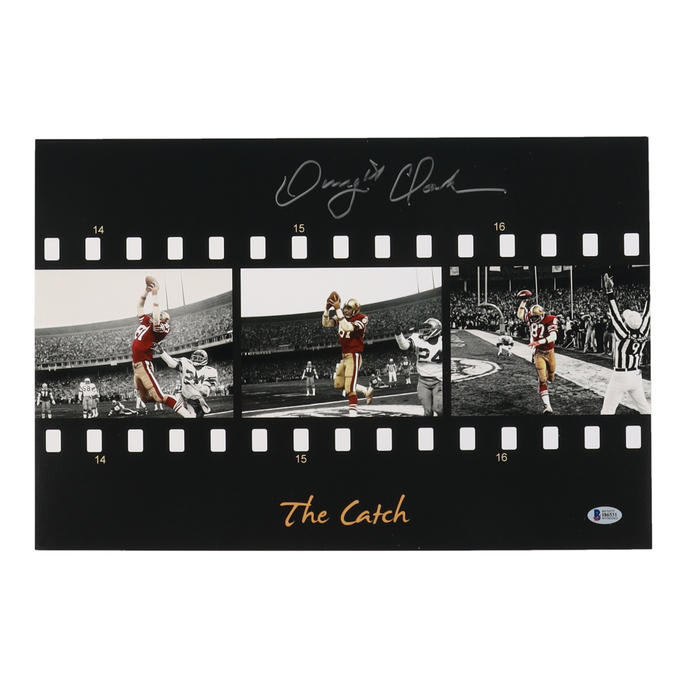 Dwight Clark Signed 49ers 12x18 Photo (Beckett) | Pristine Auction