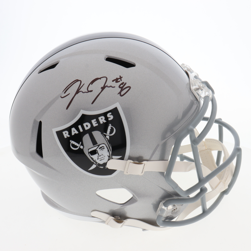 Josh Jacobs Signed Raiders Full-Size Speed Helmet (Beckett & Jacobs ...
