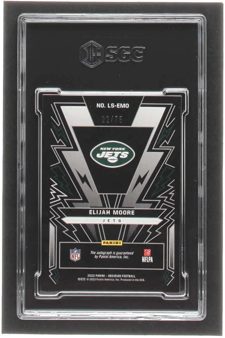 Elijah Moore 2022 Panini Obsidian Lightning Strike Autographs Electric ...