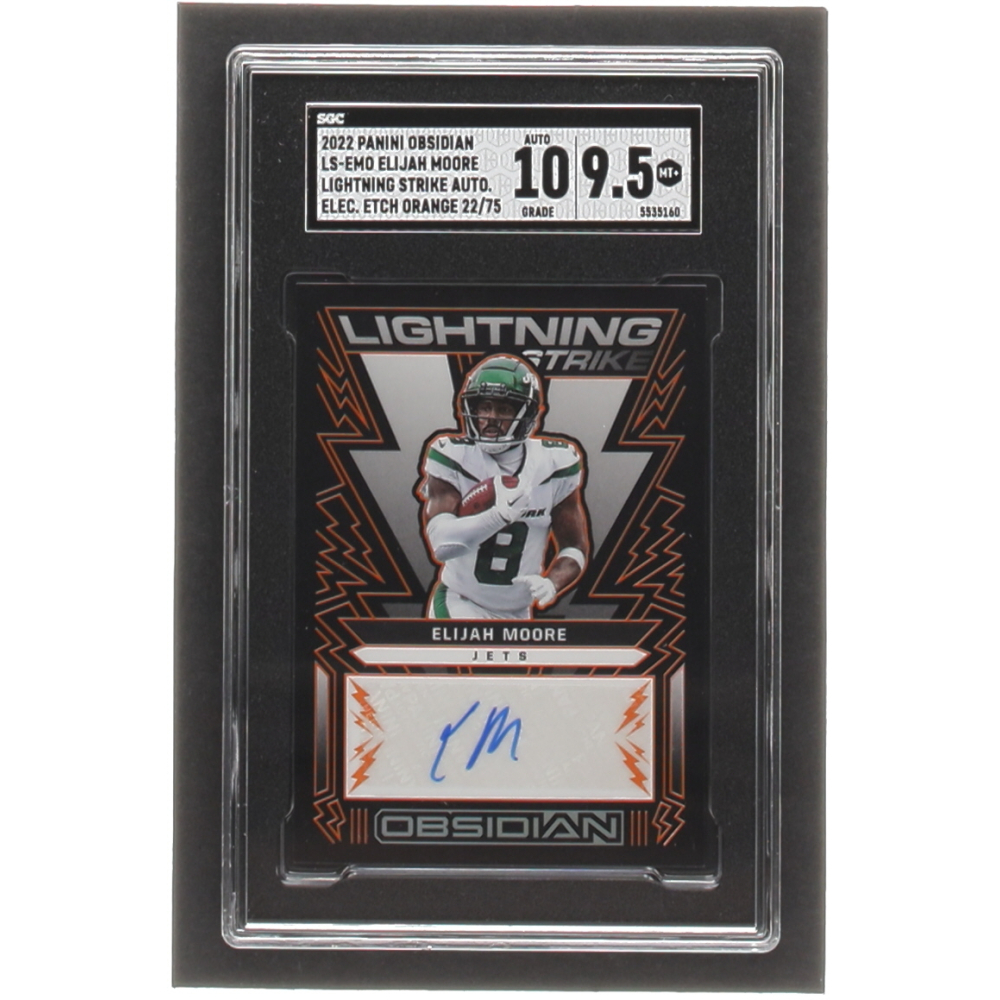 Elijah Moore 2022 Panini Obsidian Lightning Strike Autographs Electric ...