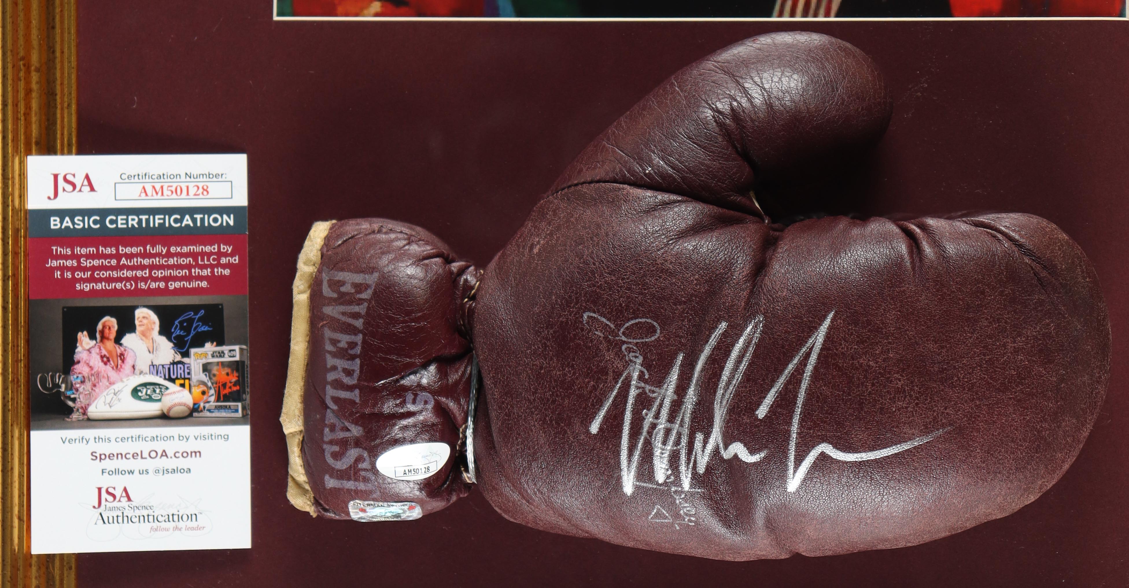 Mike Tyson Signed Custom Framed Vintage "Jack Dempsey" Everlast Boxing ...