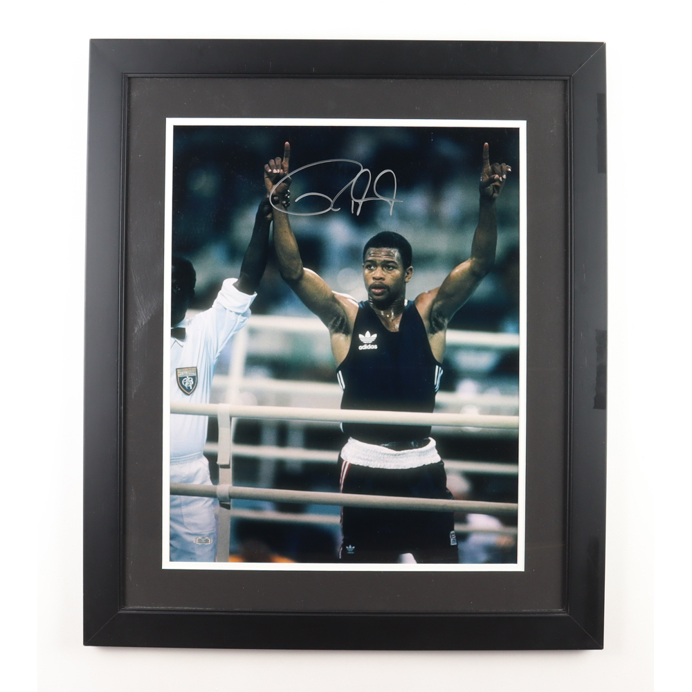 Roy Jones Jr. Signed 1988 Olympics Custom Framed Photo Display (Steiner ...