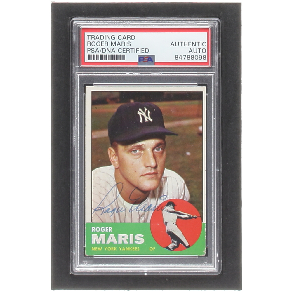 Roger Maris Signed 1963 Topps #120 (PSA) | Pristine Auction