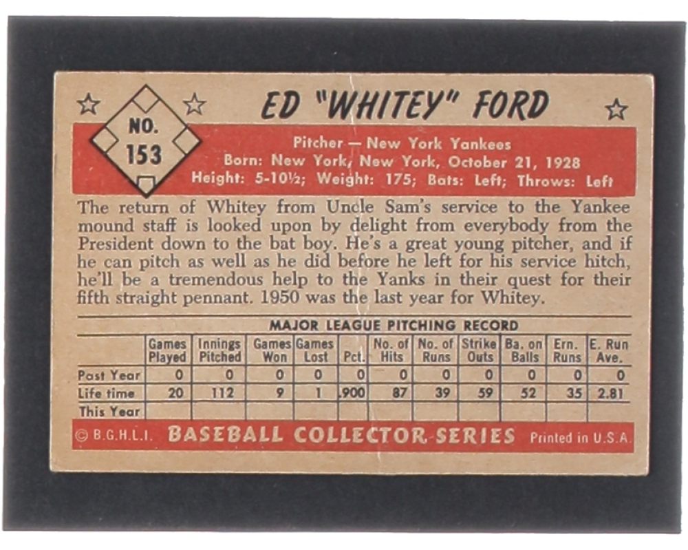 Whitey Ford 1953 Bowman Color #153 | Pristine Auction