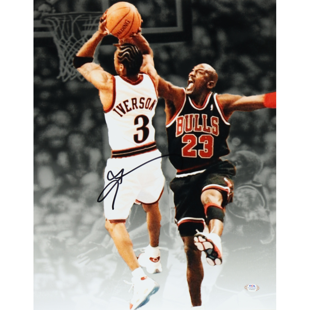 Allen Iverson Signed 76ers 16x20 Photo (PSA) | Pristine Auction