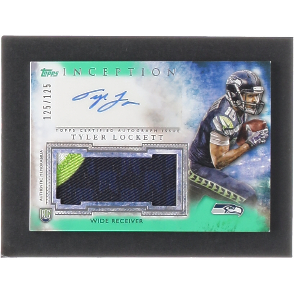 Tyler Lockett 2015 Topps Inception Rookie Jumbo Patch Autographs Green ...