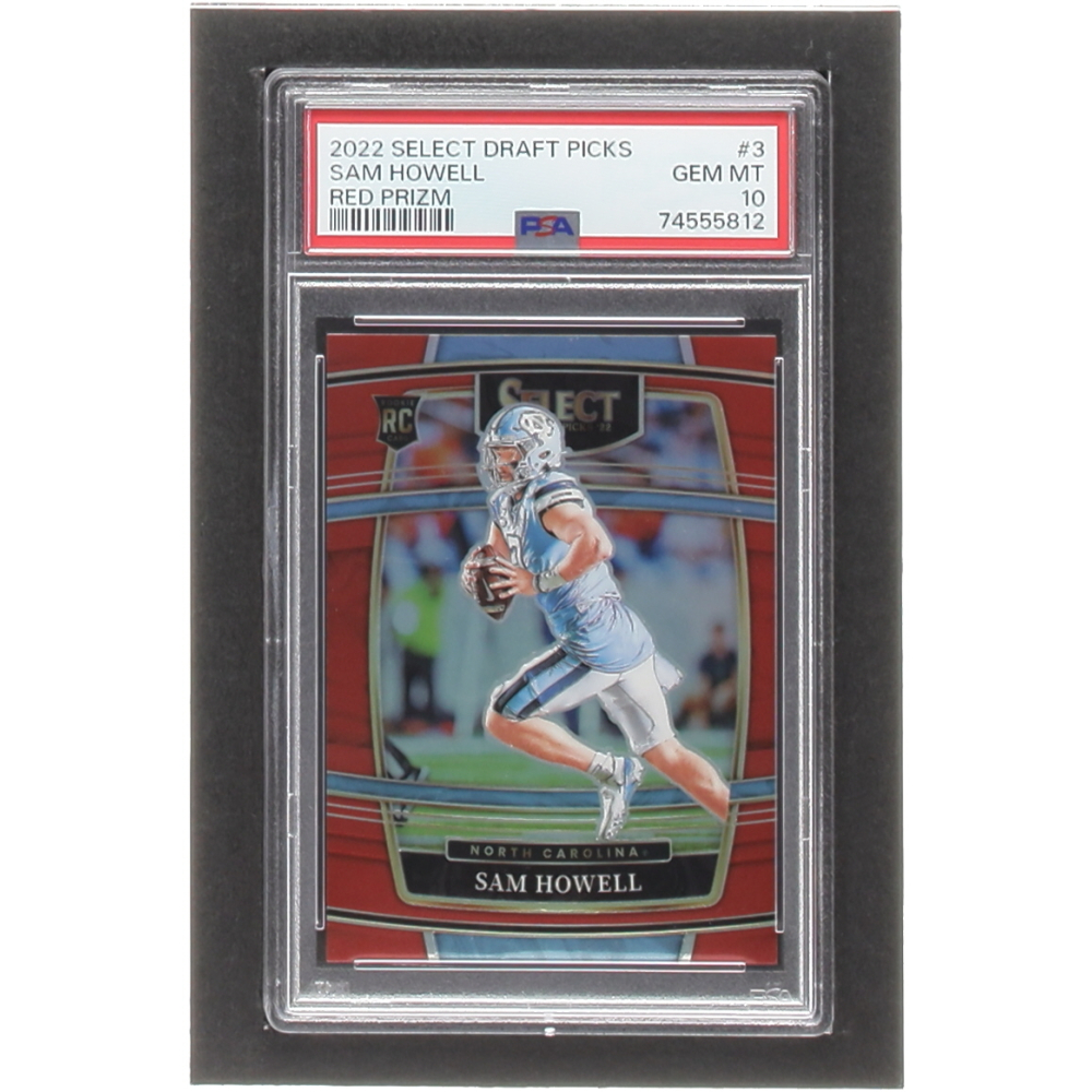 Sam Howell 2022 Select Draft Picks Prizms Red #3 #086/149 RC (PSA 10 ...