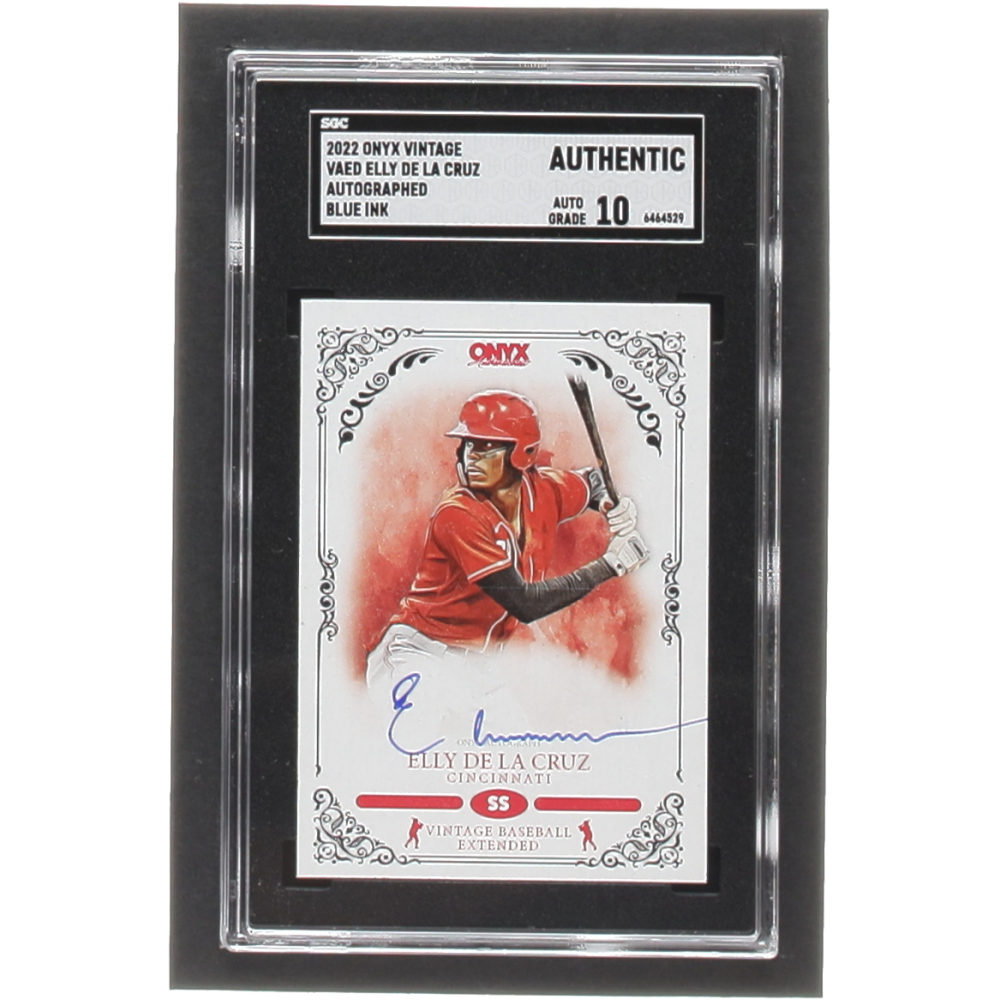 Elly De La Cruz 2022 Onyx Vintage Autographs Blue Ink #VAED (SGC ...