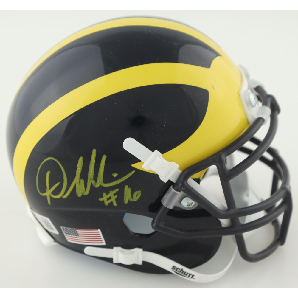 Denard Robinson Signed Michigan Wolverines Schutt Mini Helmet (Beckett ...