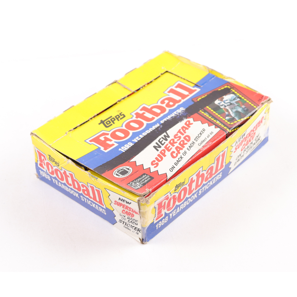 1988 Topps Football Yearbook Stickers Wax Box With (48) Packs