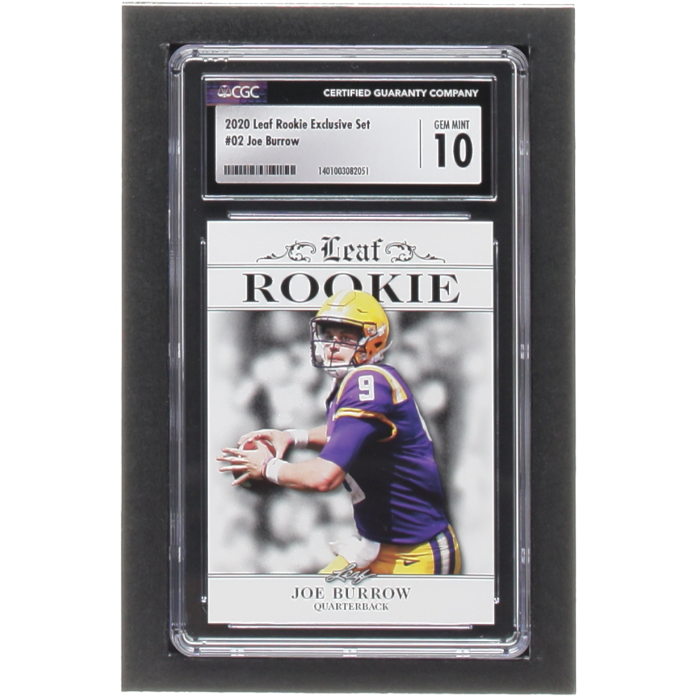 Joe Burrow 2020 Leaf Rookie Exclusive Set #02 RC (CGC 10) | Pristine ...