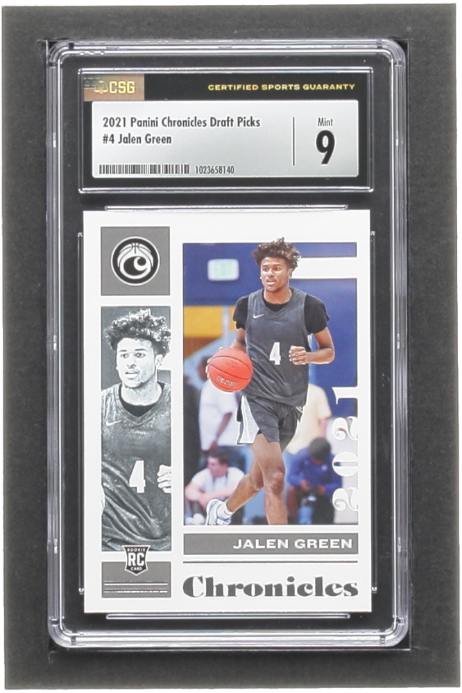 Jalen Green 2021-22 Panini Chronicles Draft Picks #4 RC (CSG 9) | Pristine Auction