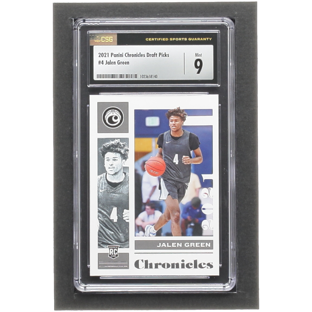 Jalen Green 2021-22 Panini Chronicles Draft Picks #4 RC (CSG 9) | Pristine Auction