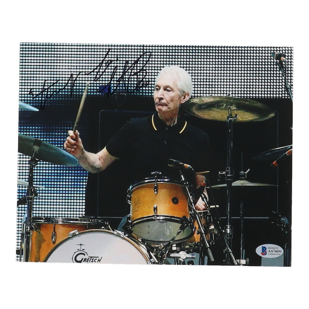 Charlie Watts Signed 8x10 Photo (Beckett) | Pristine Auction