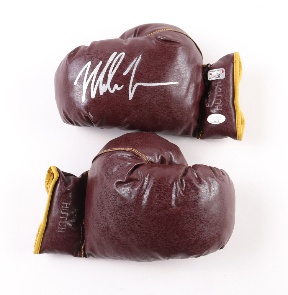 Mike Tyson Signed Vintage Everlast Boxing Glove with Wooden Mirror ...