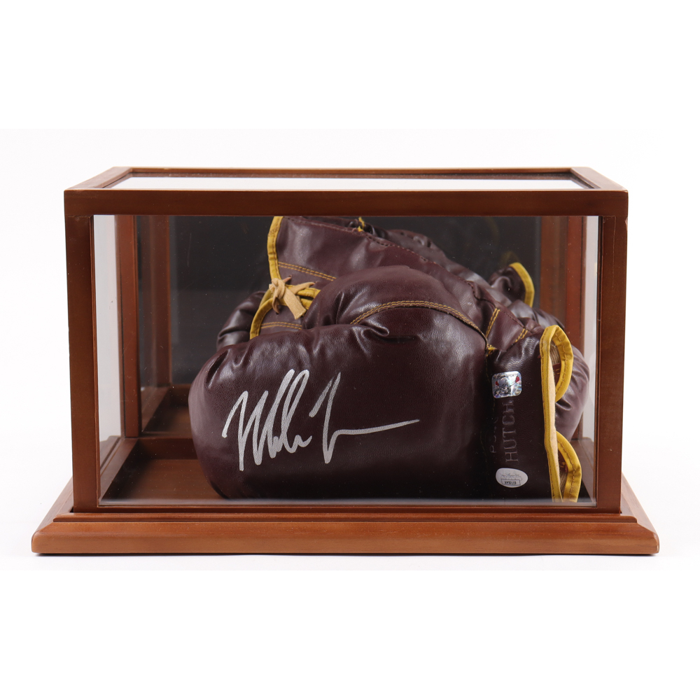 Mike Tyson Signed Vintage Everlast Boxing Glove with Wooden Mirror ...