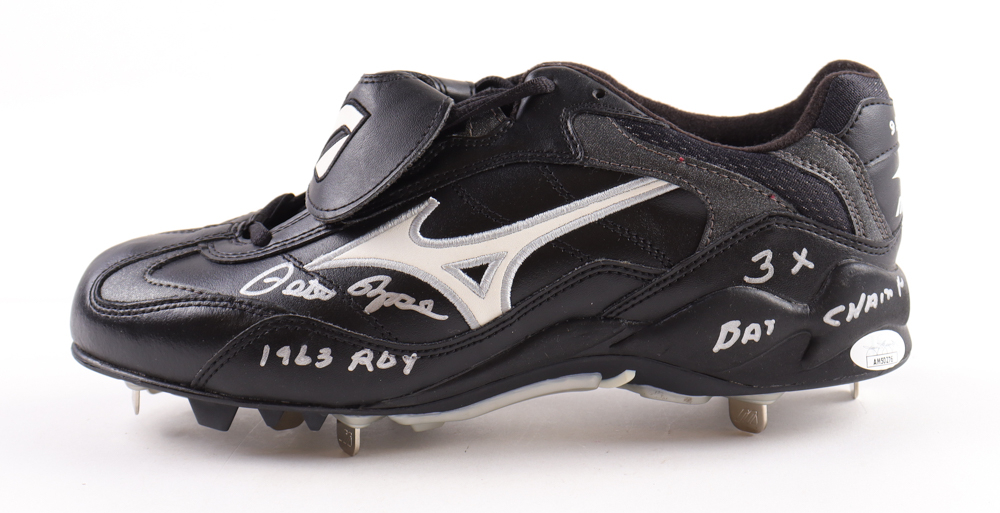 Pete Rose Signed Mizuno Baseball Cleat With Low Profile Acrylic Display ...