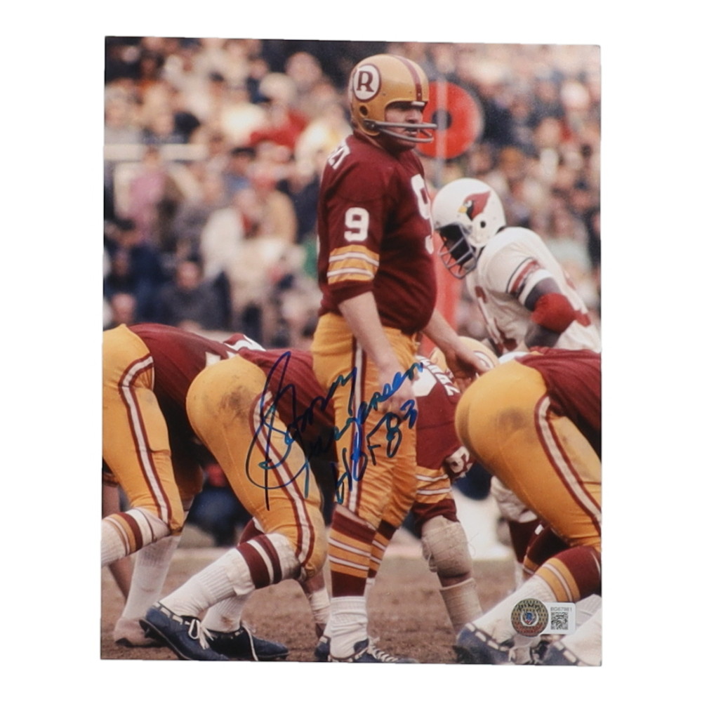Sonny Jurgensen Signed Redskins 8x10 Photo Inscribed "HOF 83" (Beckett ...