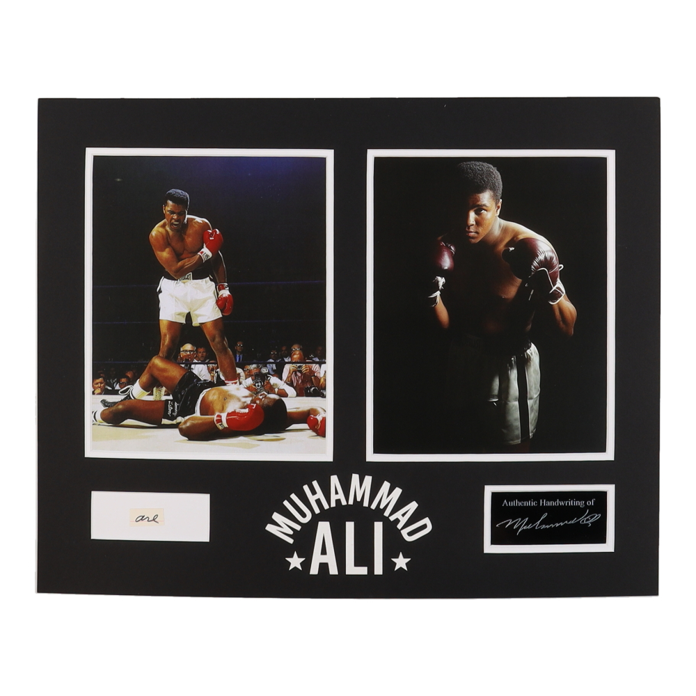 Muhammad Ali Signed Custom Matted Index Card Cut Display (JSA ...