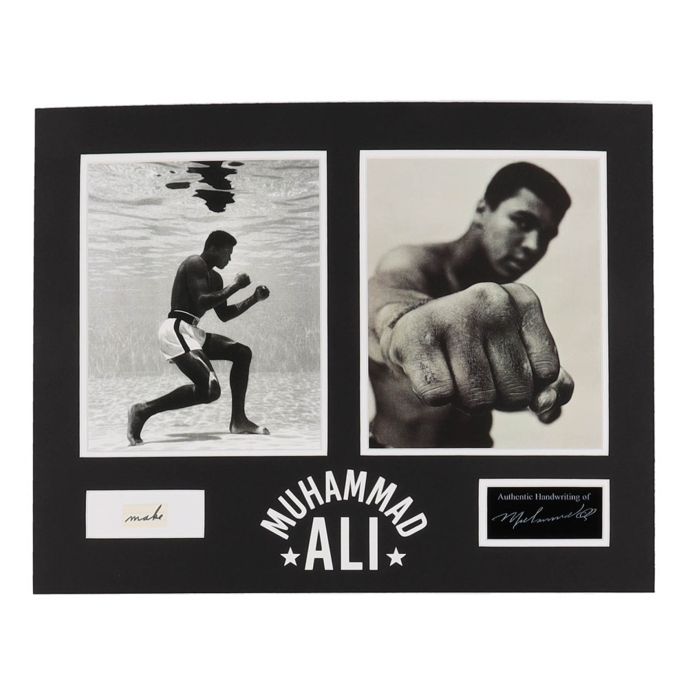 Muhammad Ali Custom Matted Display with Original Handwriting from Ali ...