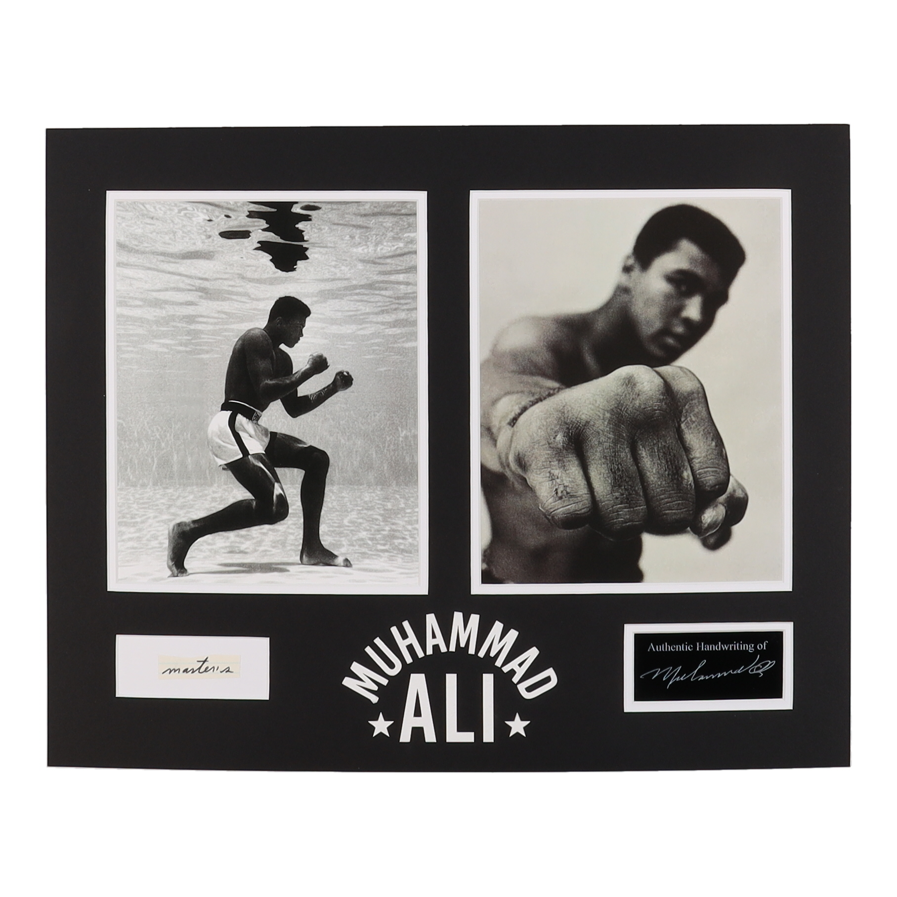 Muhammad Ali Custom Matted Display with Original Handwriting from Ali ...