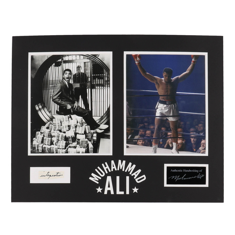 Muhammad Ali Custom Matted Display with Original Handwriting from Ali ...