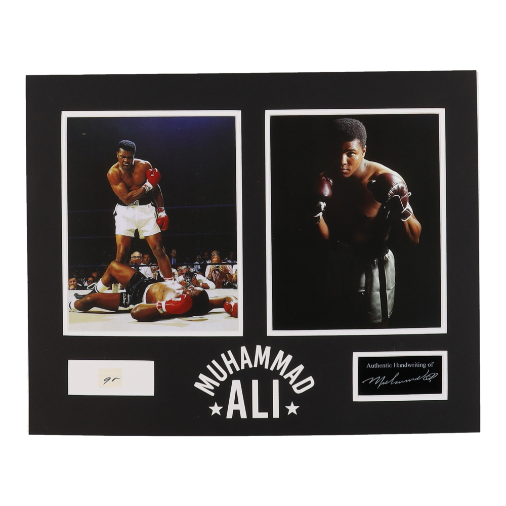 Muhammad Ali Custom Matted Display with Original Handwriting from Ali ...
