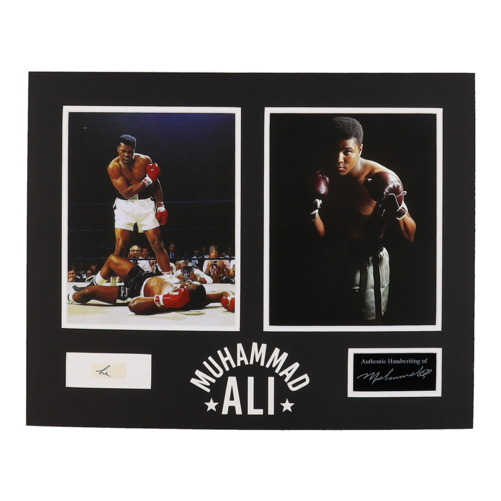 Muhammad Ali Custom Matted Display with Original Handwriting from Ali ...