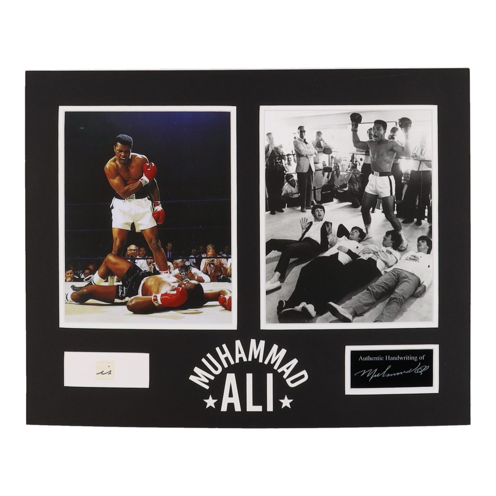 Muhammad Ali Custom Matted Display with Original Handwriting from Ali ...
