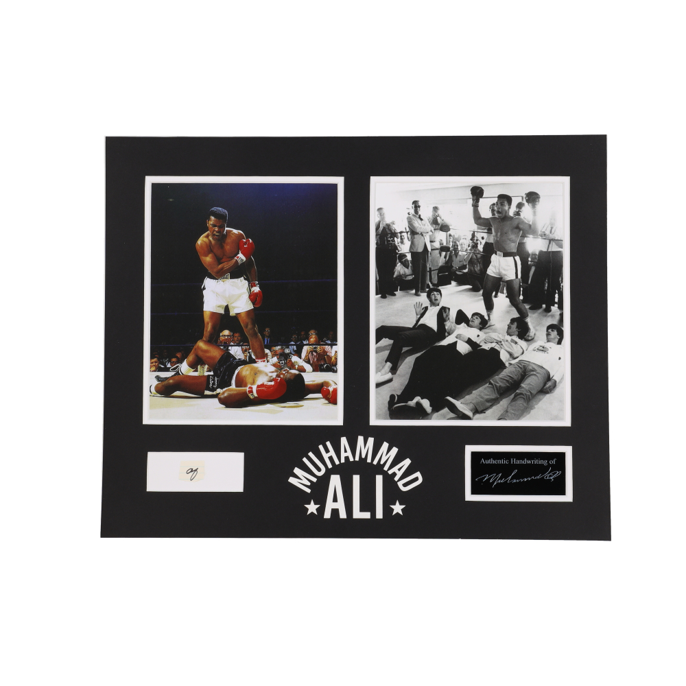 Muhammad Ali Custom Matted Display with Original Handwriting from Ali ...