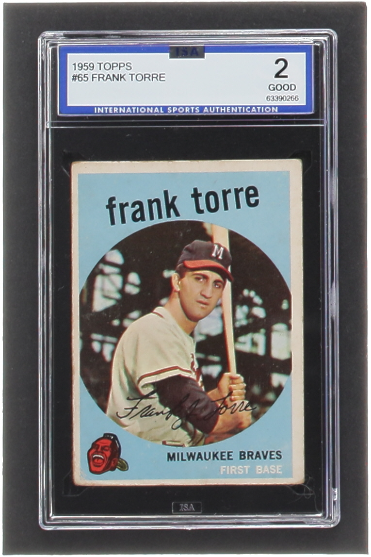 Frank Torre 1959 Topps #65 (ISA 2) | Pristine Auction