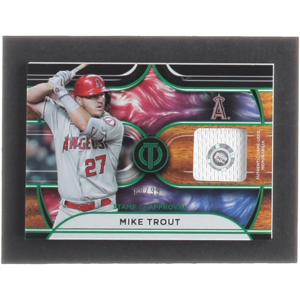 Mike Trout 2022 Topps Tribute Stamp of Approval Relics Green #SOAMT #66 ...