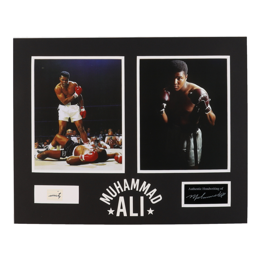 Muhammad Ali Custom Matted Display with Original Handwriting from Ali ...