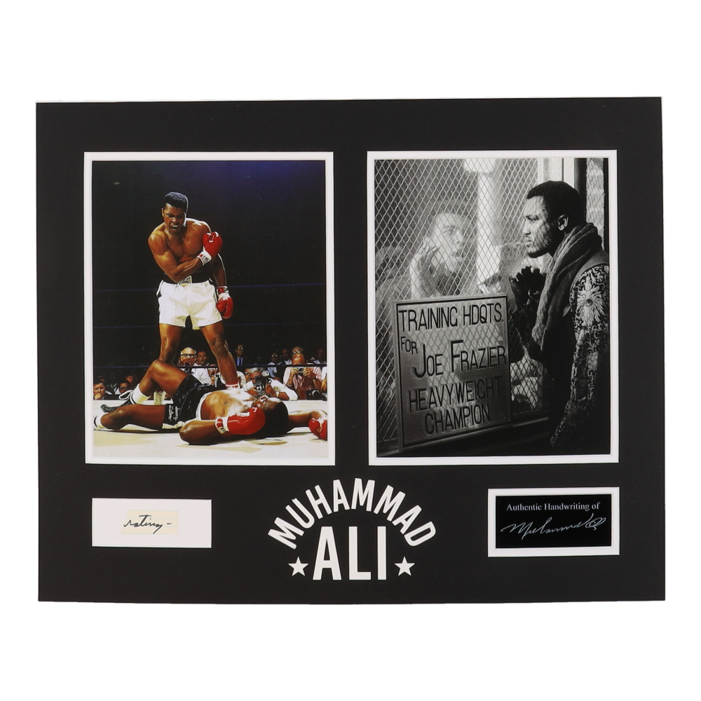 Muhammad Ali Custom Matted Display with Original Handwriting from Ali ...