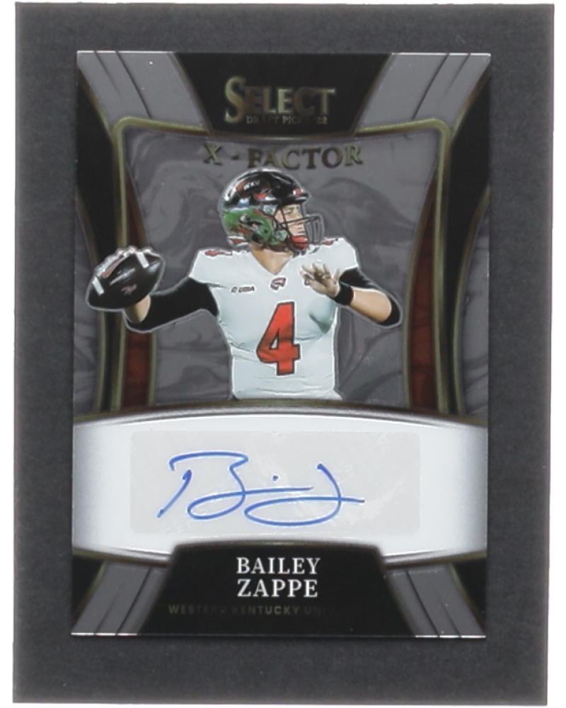 Bailey Zappe 2022 Select Draft Picks X Factor Signatures #34 RC | Pristine Auction