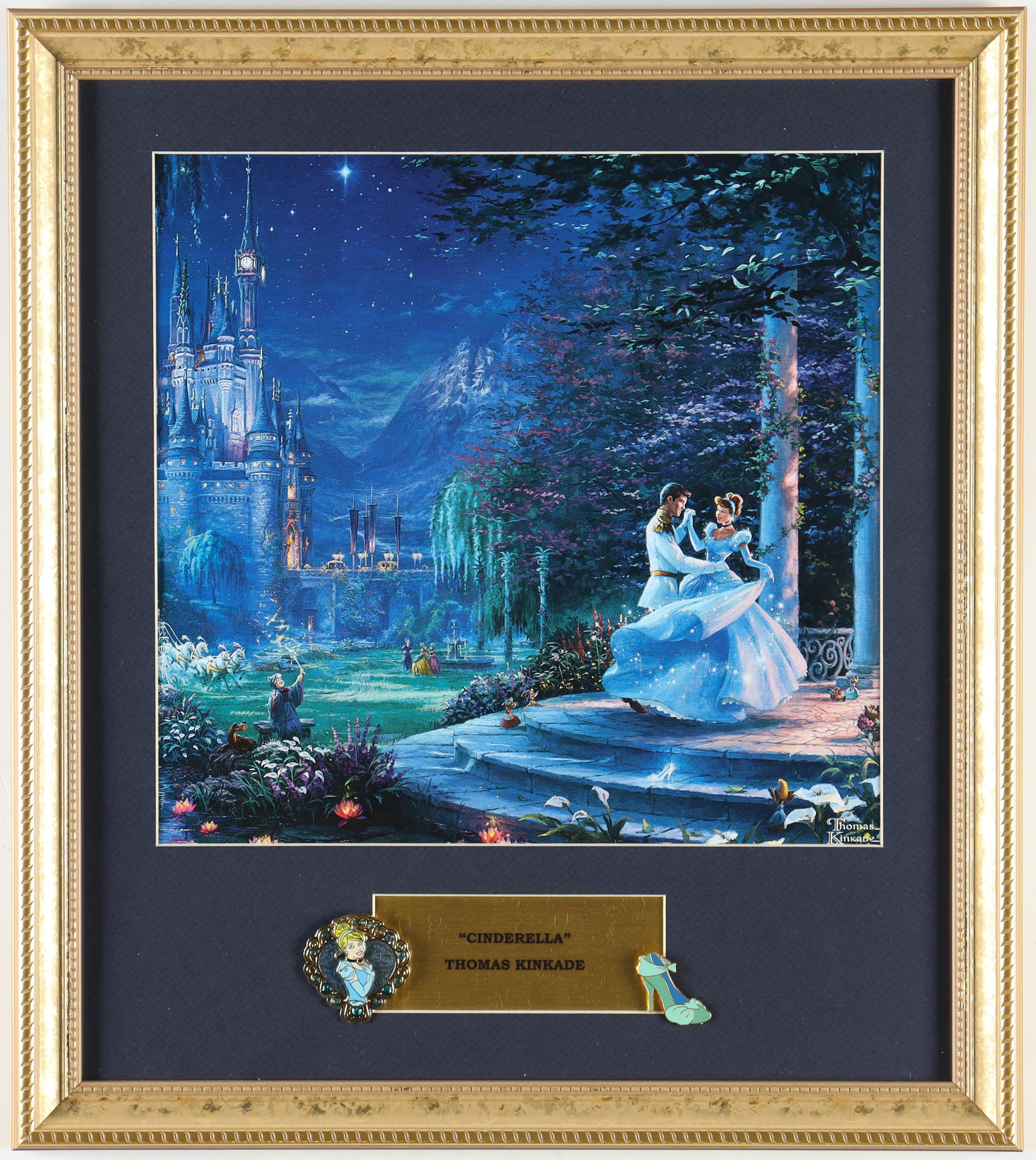Thomas Kinkade "Cinderella" Custom Framed Print Display with Cinderella ...