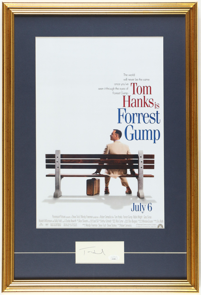 Tom Hanks Signed "Forrest Gump" Custom Framed Cut Display (JSA ...