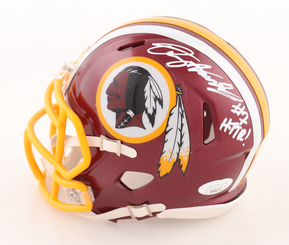 Dwayne Haskins Signed Redskins Mini Helmet Inscribed "HTTR!" (JSA ...