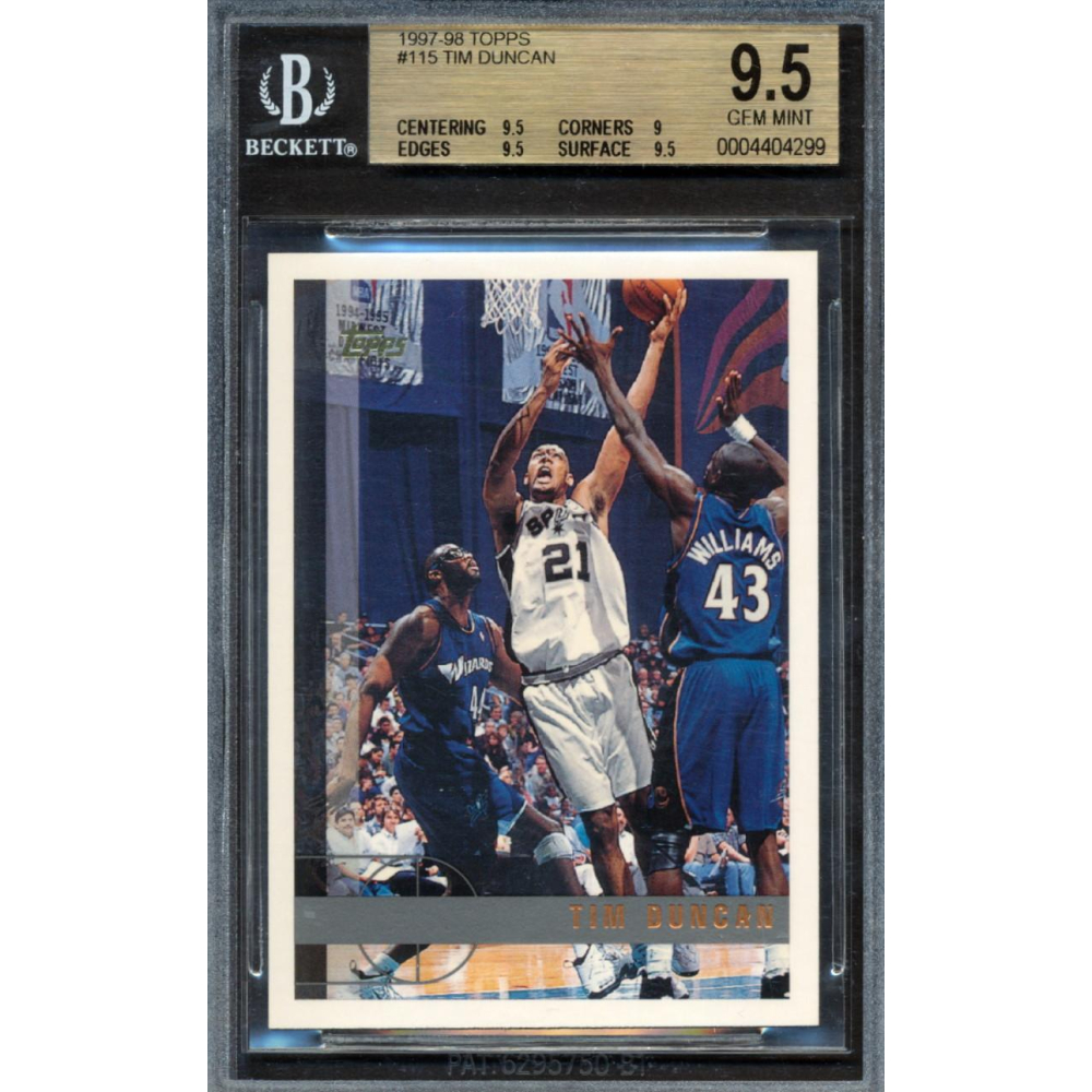 Tim Duncan 1997-98 Topps #115 RC (BGS 9.5) | Pristine Auction