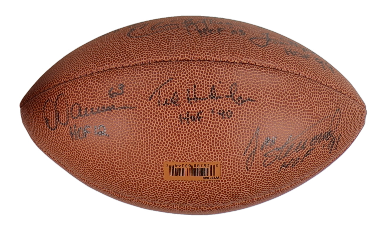 Hall of Famers NFL Football Signed by (7) with Elvin Behtea, Dermontti ...