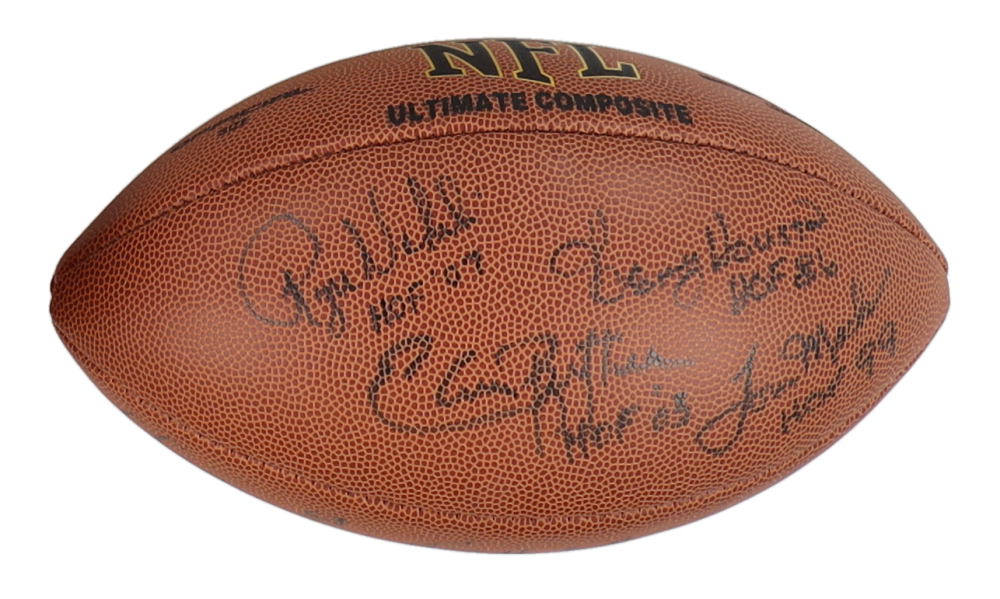 Hall of Famers NFL Football Signed by (7) with Elvin Behtea, Dermontti ...