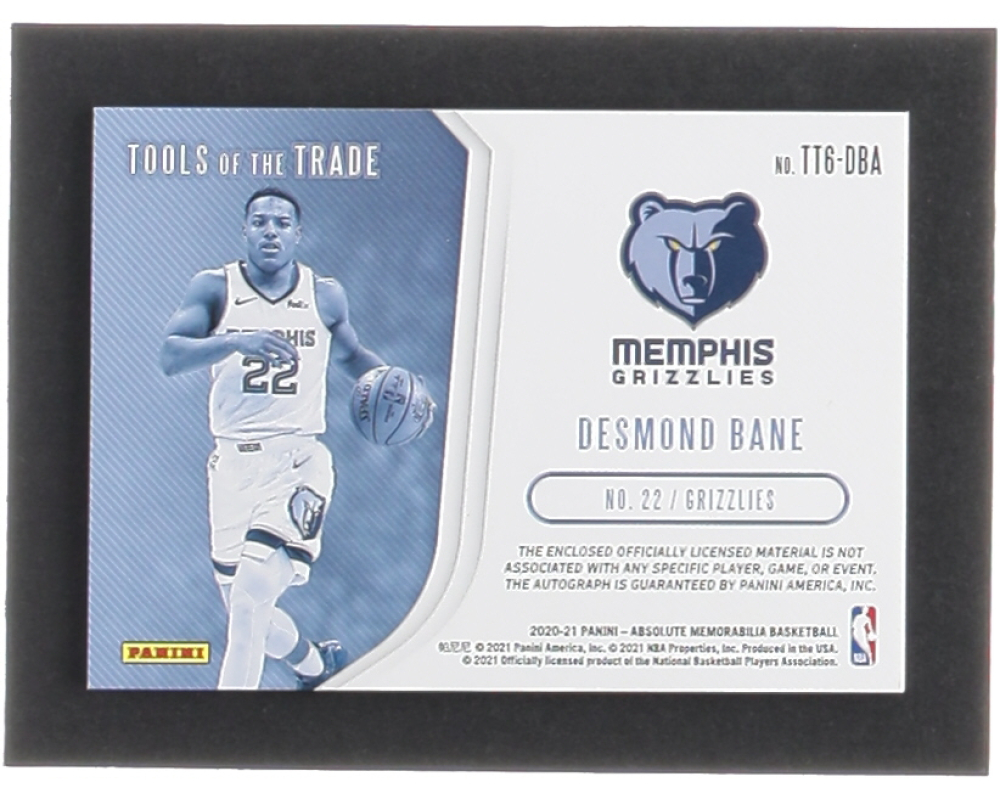 Desmond Bane 2020-21 Absolute Memorabilia Tools of the Trade Six Swatch ...