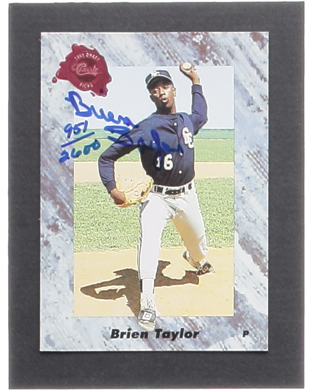Brien Taylor 1991 Classic Four Sport Autographs #51A #0951/2600 RC ...