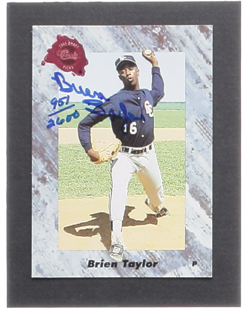 Brien Taylor 1991 Classic Four Sport Autographs #51A #0951/2600 RC ...