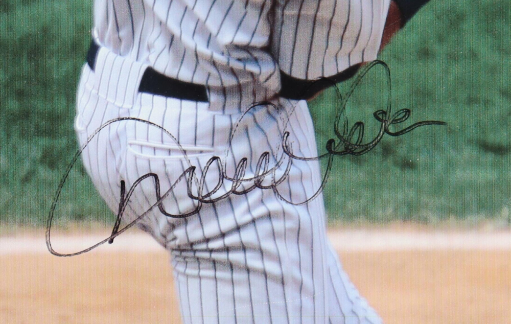 Derek Jeter Signed Yankees Custom Framed Canvas With 3,000 Hit Club New ...