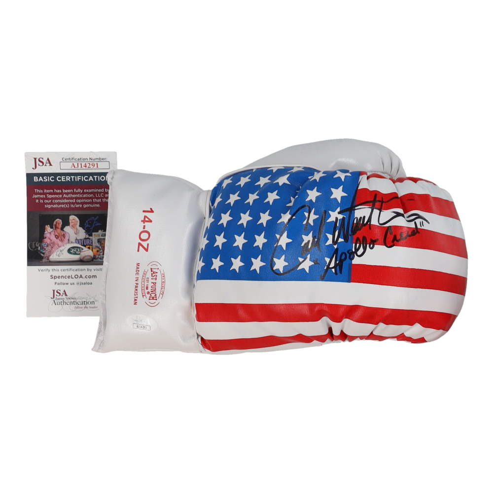 Carl Weathers Signed Last Punch Boxing Glove Inscribed "Apollo Creed ...