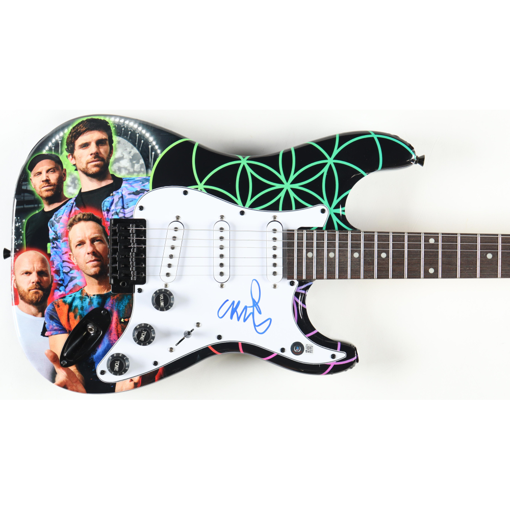 Chris Martin Signed "Coldplay" Full-Size Electric Guitar (Beckett ...