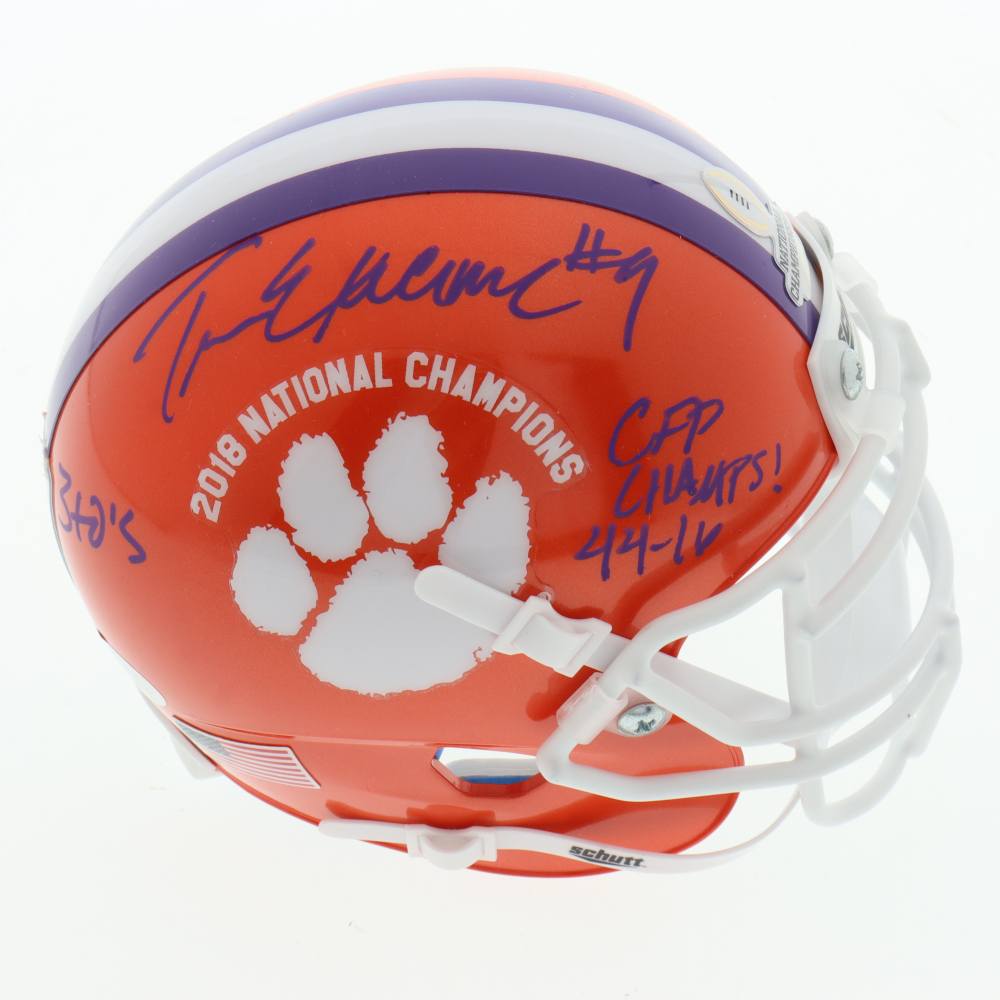 Travis Etienne Signed Clemson Tigers 2018 National Champions Mini ...