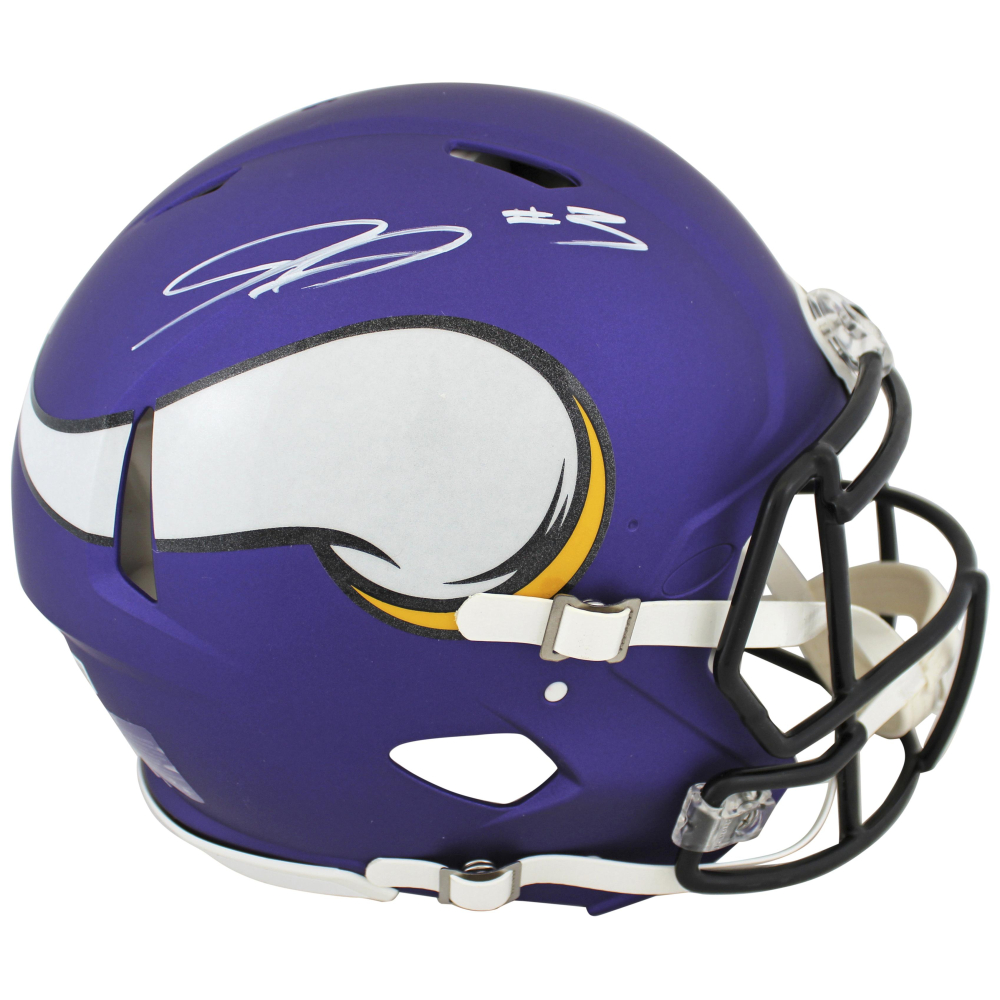 Jordan Addison Signed Vikings Full-Size Authentic On-Field Speed Helmet ...