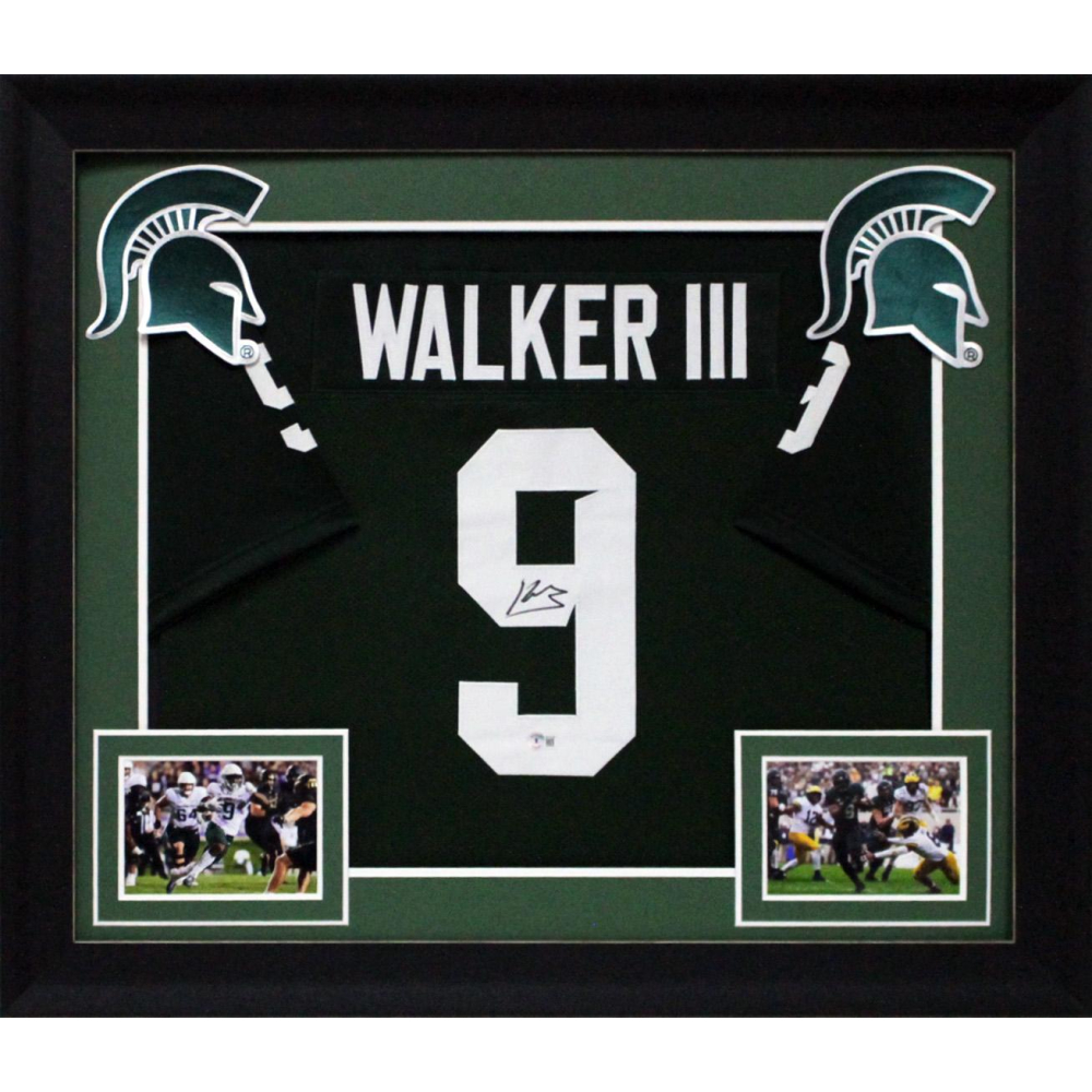 Kenneth Walker III Signed Custom Framed Jersey Display (Beckett ...